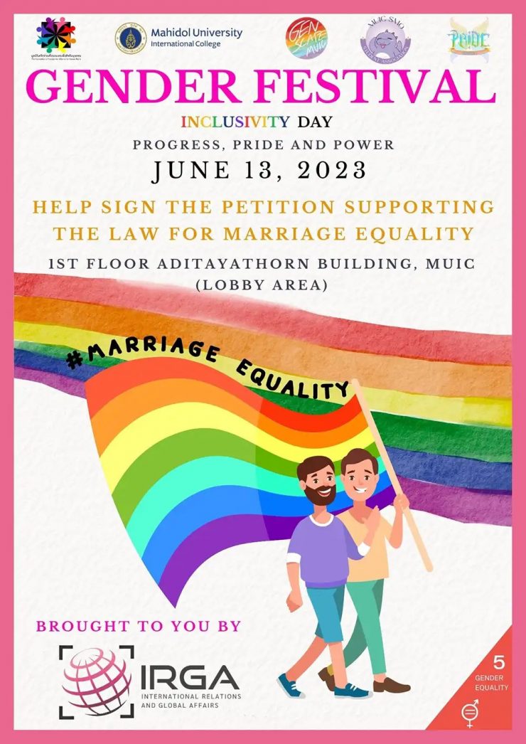 Pride Month: Gender Festival and IC Pride Market | MUIC Sustainability
